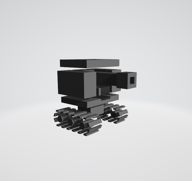 Low-Poly Blocky Destructo Tank by Trockk