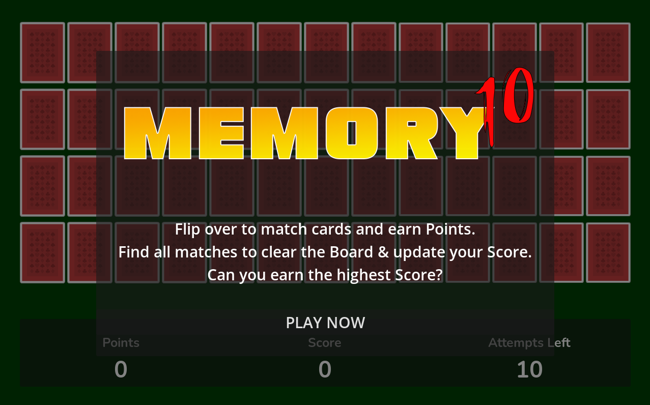 High Scores! - Memory10 by Sam Making Games