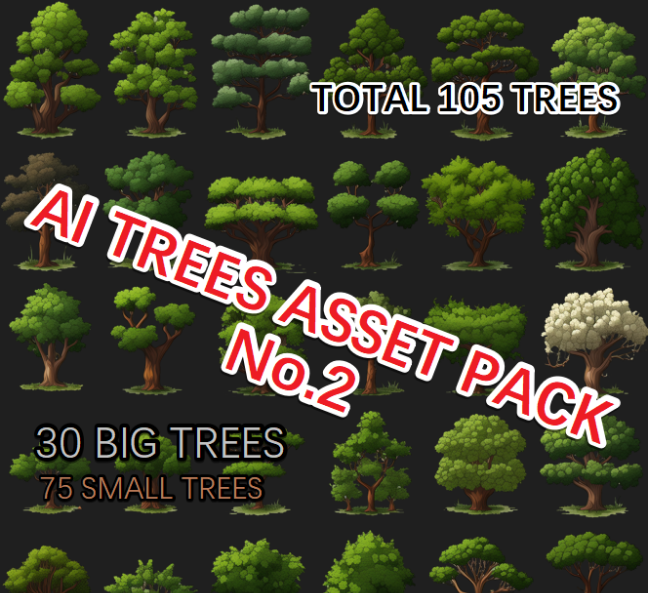 [AI]2D_Trees_Sprite_Asset_Pack_No2 by TRMakleSoundie