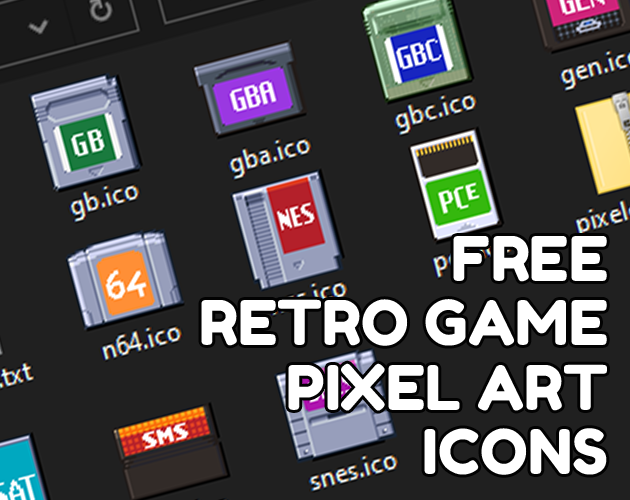 Free Retro Game Pixel Icons by ohnotomsutton