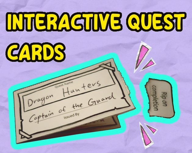 TTRPG Interactive Quest Cards by Magic Ferret Studios