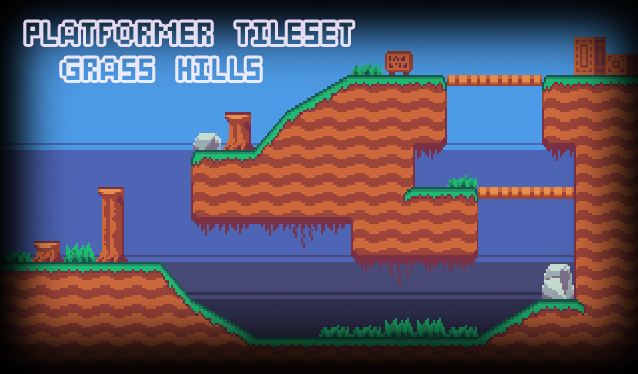 Platformer Tileset - Grass Hills [16x16] by PapaDevin