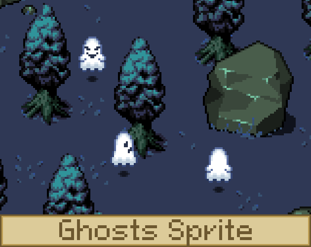 Ghosts Monsters Characters Sprites - Pixel Art by Ävos Grosimbourg