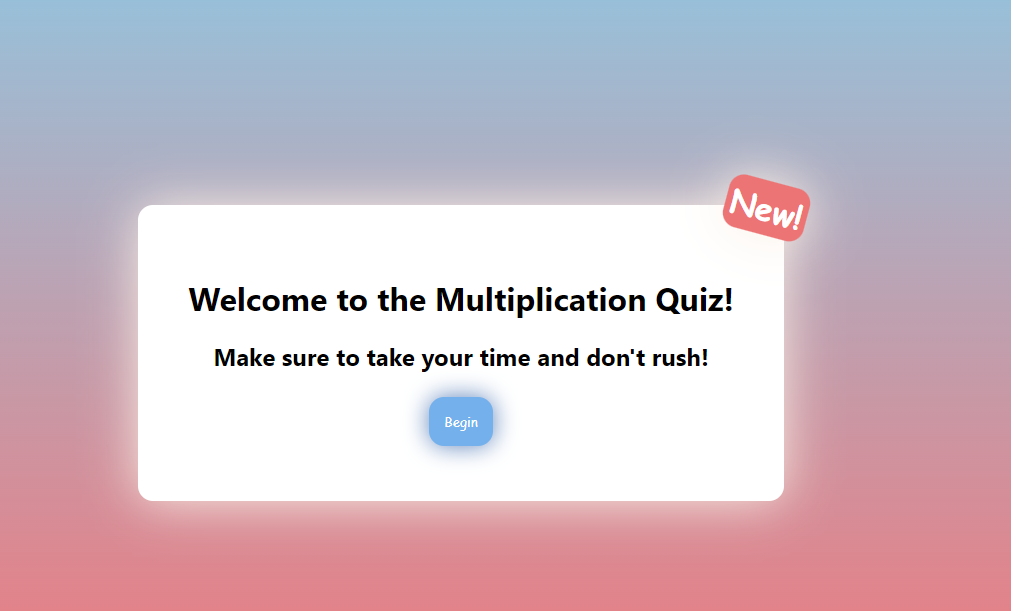 Polished HTML Math Quiz by 10Future10