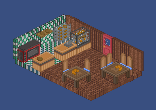 2D Isometric Bakery Assets by Waecholo
