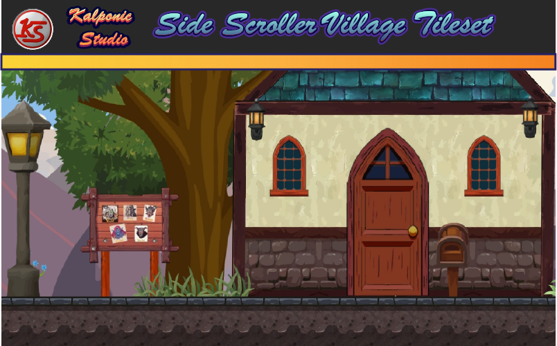 Side Scroller Village Tileset by Kalponic Studio