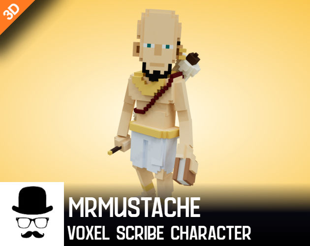 Voxel Scribe Avatar 3D Character Low Poly Model by MrMGames