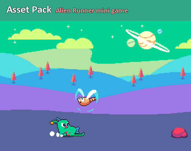 Runner Game Pixel Art pack + background parallax by Di3goalmeida