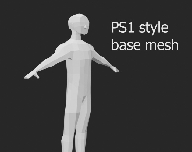 PS1/Low Poly Style Base Model by Voidcreep