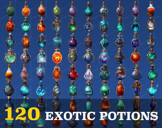 120 Exotic Potions V1 by Obipandawan
