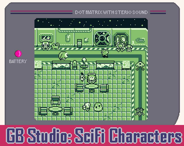 GB Studio SciFi characters by The Pixel Nook