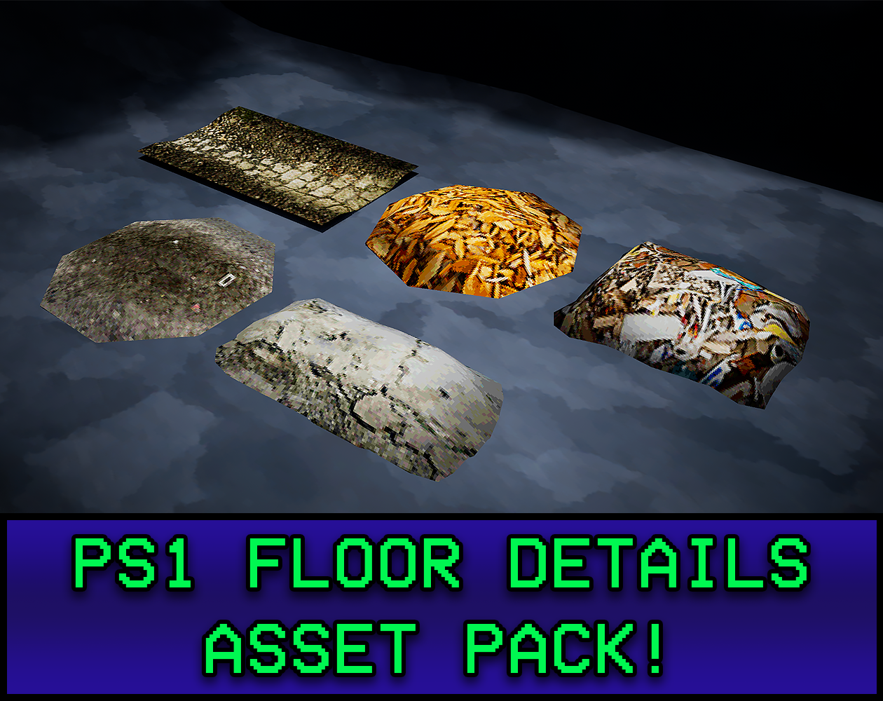 PSX PS1 Floor Details Low Poly - Asset Pack! by Stay Retro