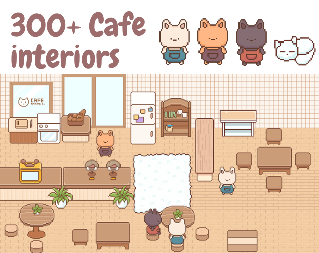 300+ Cafe interiors - Tileset by AbyssalHunter
