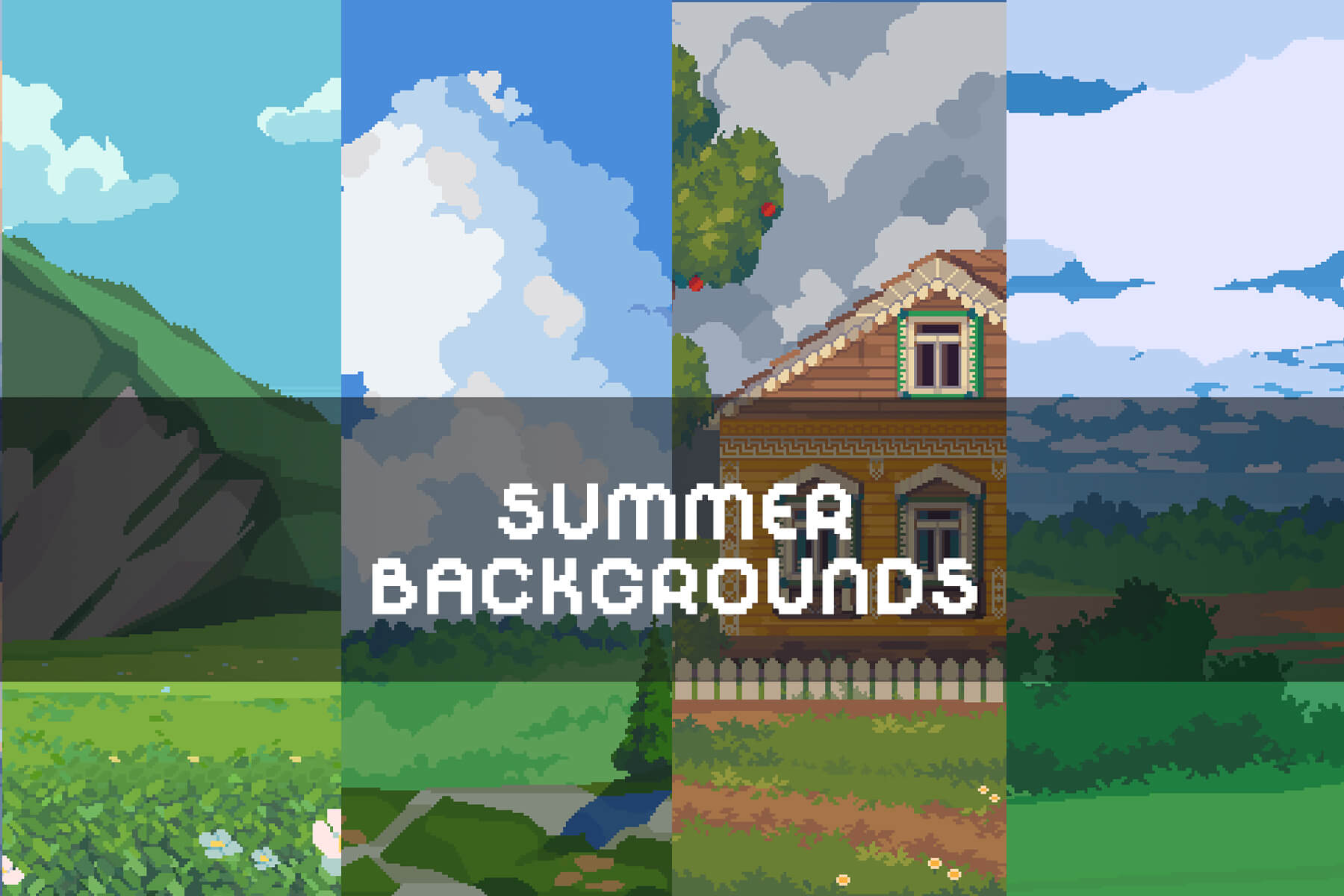 Free Summer Pixel Backgrounds by Free Game Assets (GUI, Sprite, Tilesets)