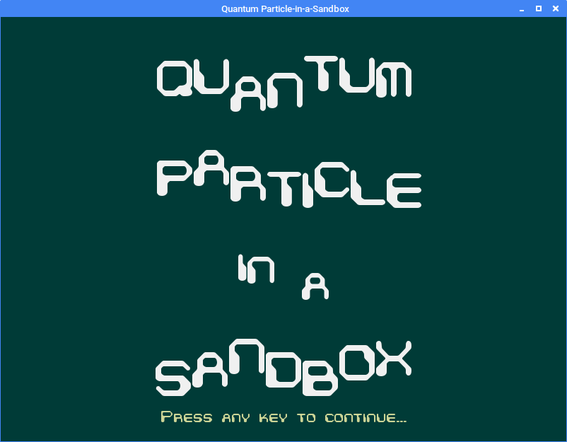 Quantum Particle-in-a-Sandbox by Dhabih Chulhai