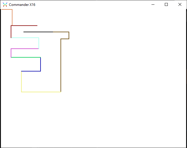 COMMANDER X16 - R45 BASIC Etch-a-Sketch by SOMEWARE