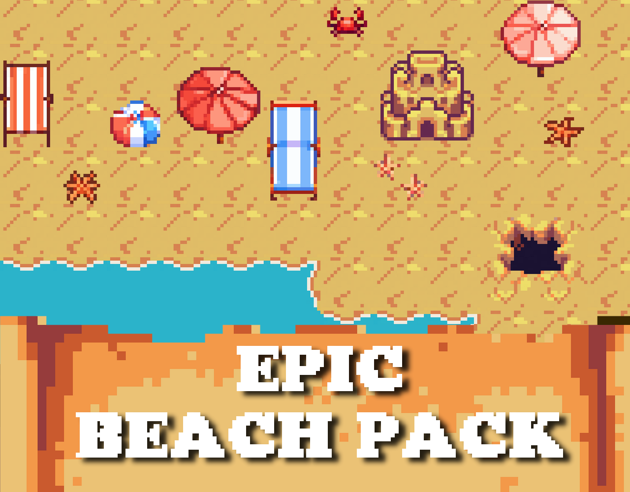 Beach pack at Sea Top-down Assets - Pixelart / Pixel Art Sand Pack by ...