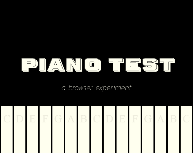 Piano Test by Michael Abia