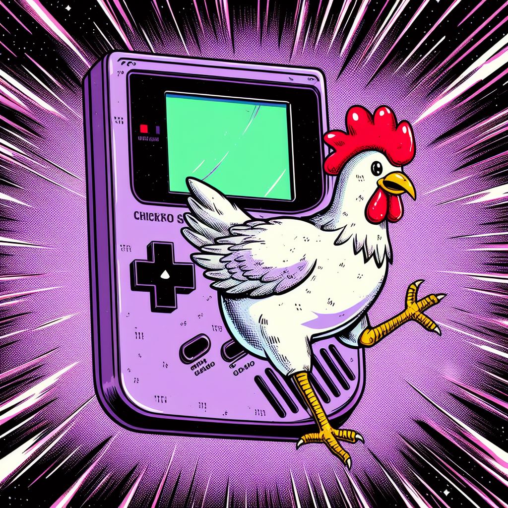 Purple Chicken Game Boy (Game Boy Proto) by Holmade Games