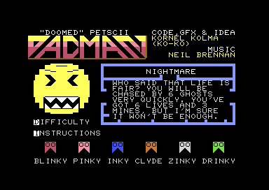 Doomed PETSCII Pacman C64 by Ko-Ko