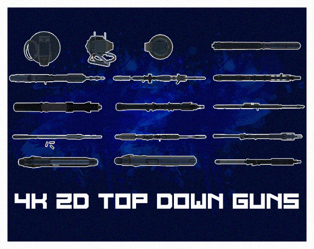 2D Top Down Guns by Heart State Games®