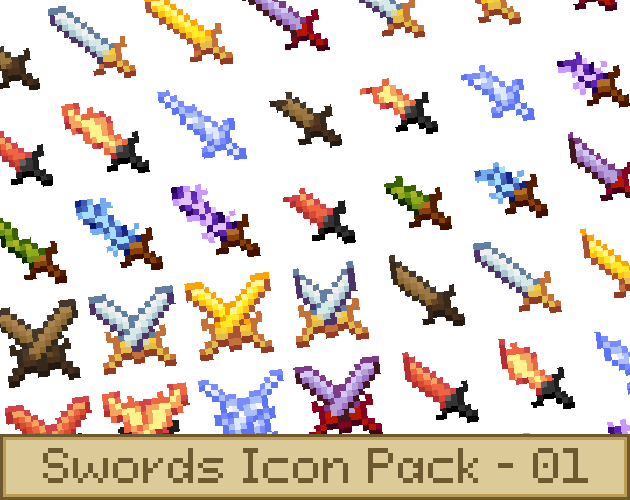 Swords Icon Pack - 01 by Ävos Grosimbourg