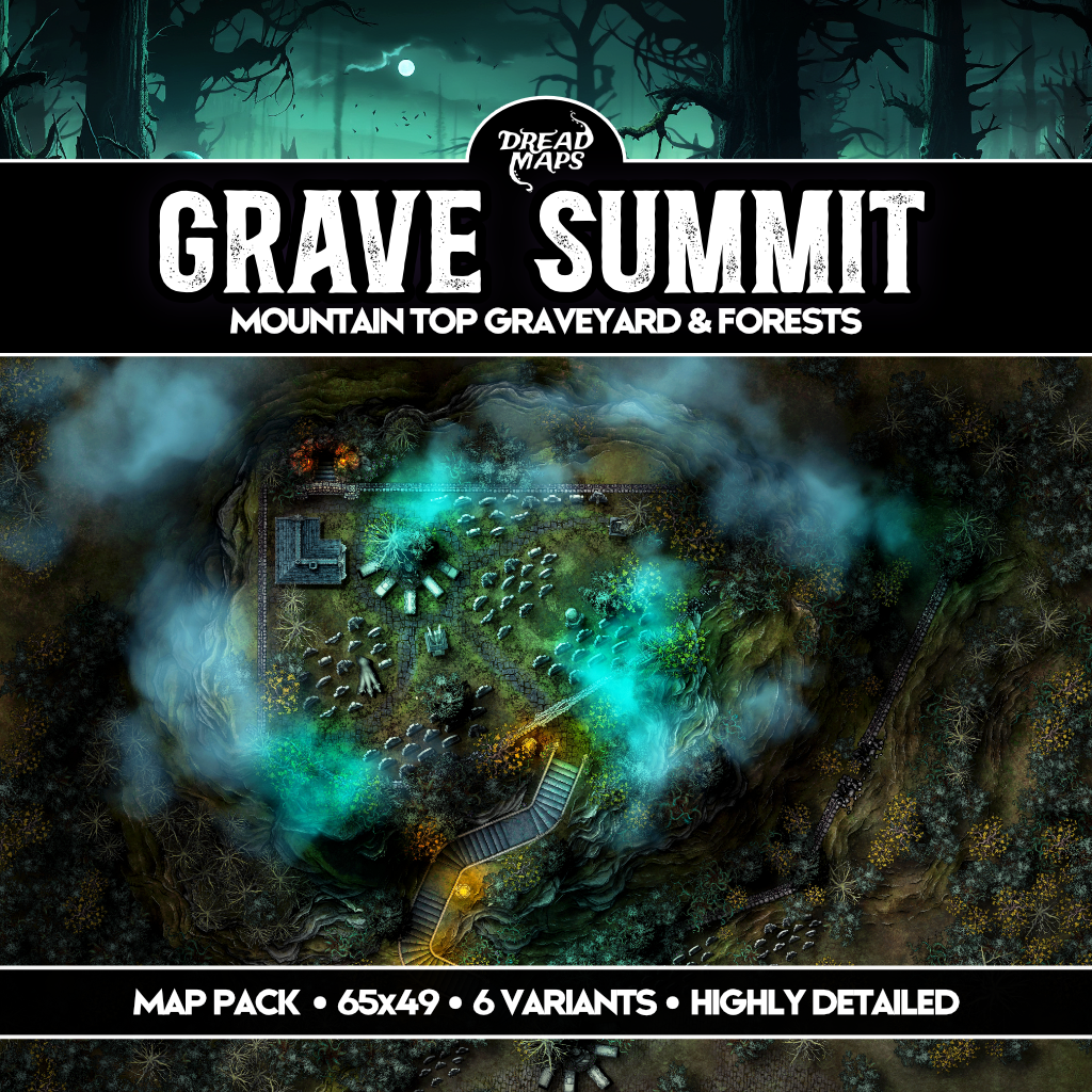 Grave Summit TTRPG Battlemap by Dread Maps