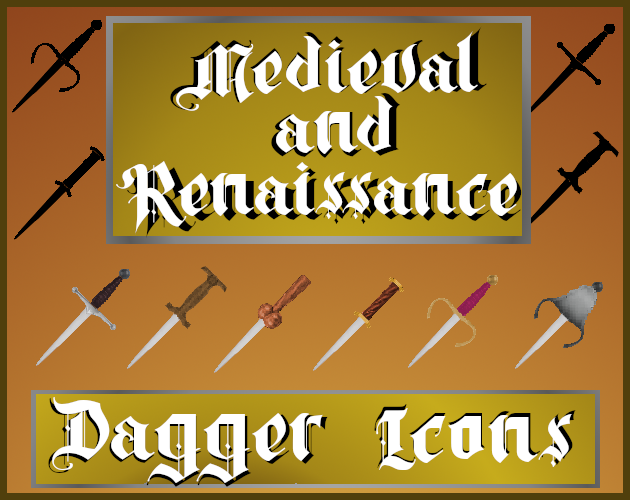 Medieval and Renaissance Dagger Icons by J-Rex Coorp.