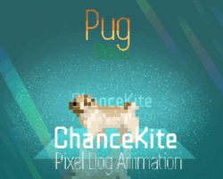 Pixel Dog Pug (SideScrolling) by ChanceKite