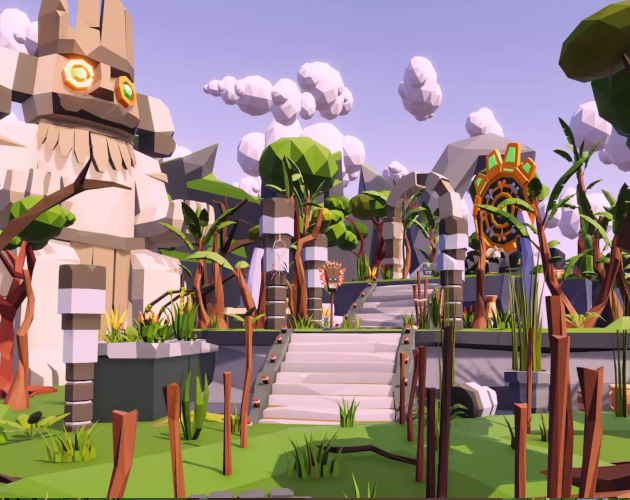Low Poly Aztec Jungle URP by RG Poly