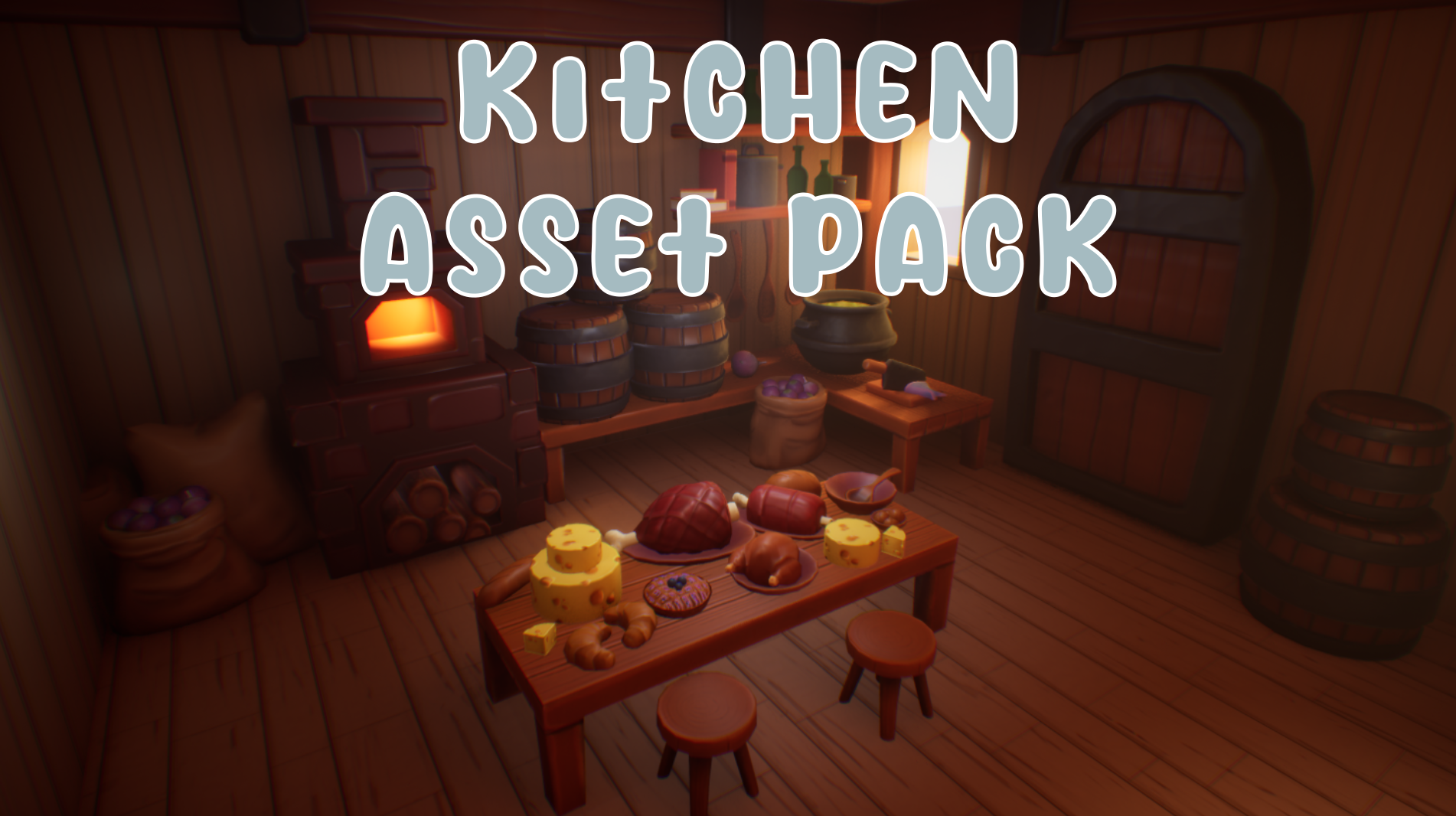 Medieval Prop Asset Pack + Bonus Tileable Plank Texture by Jasmine Perry