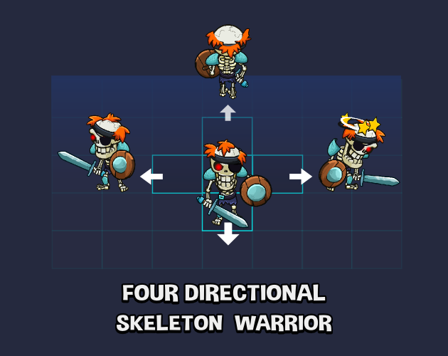 Four directional animated skeleton soldiers mega pack by Robert Brooks ...