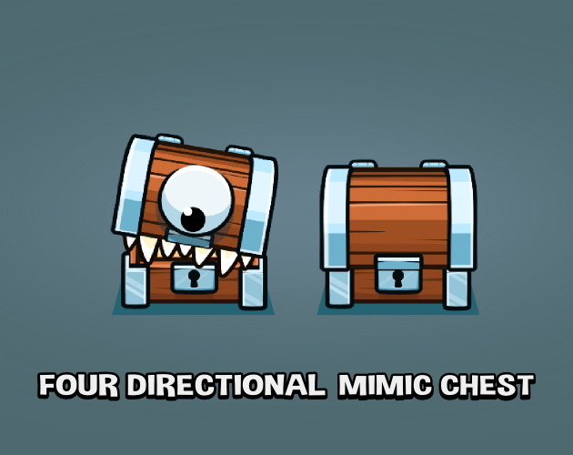 Animated top down mimic chests game sprites by Robert Brooks ...