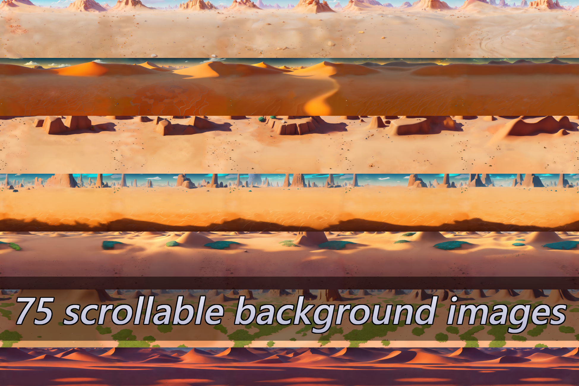 75 Scrollable Background: Desert by CaptainCatSparrow