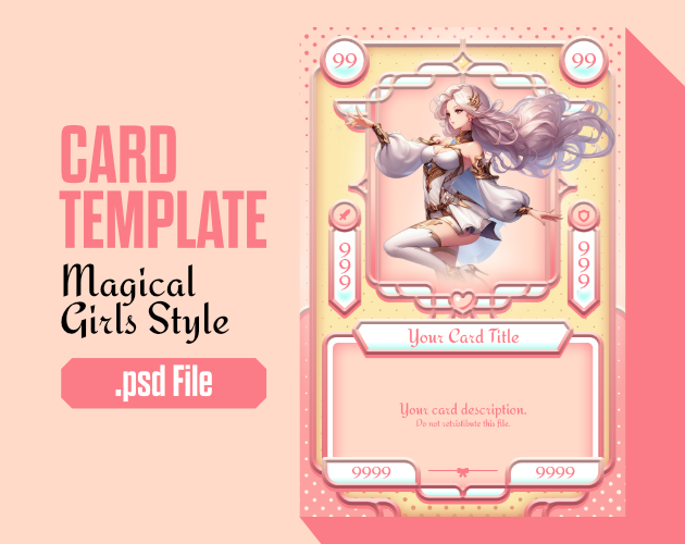 RPG Card Template - Magical Girls by LadyLuck