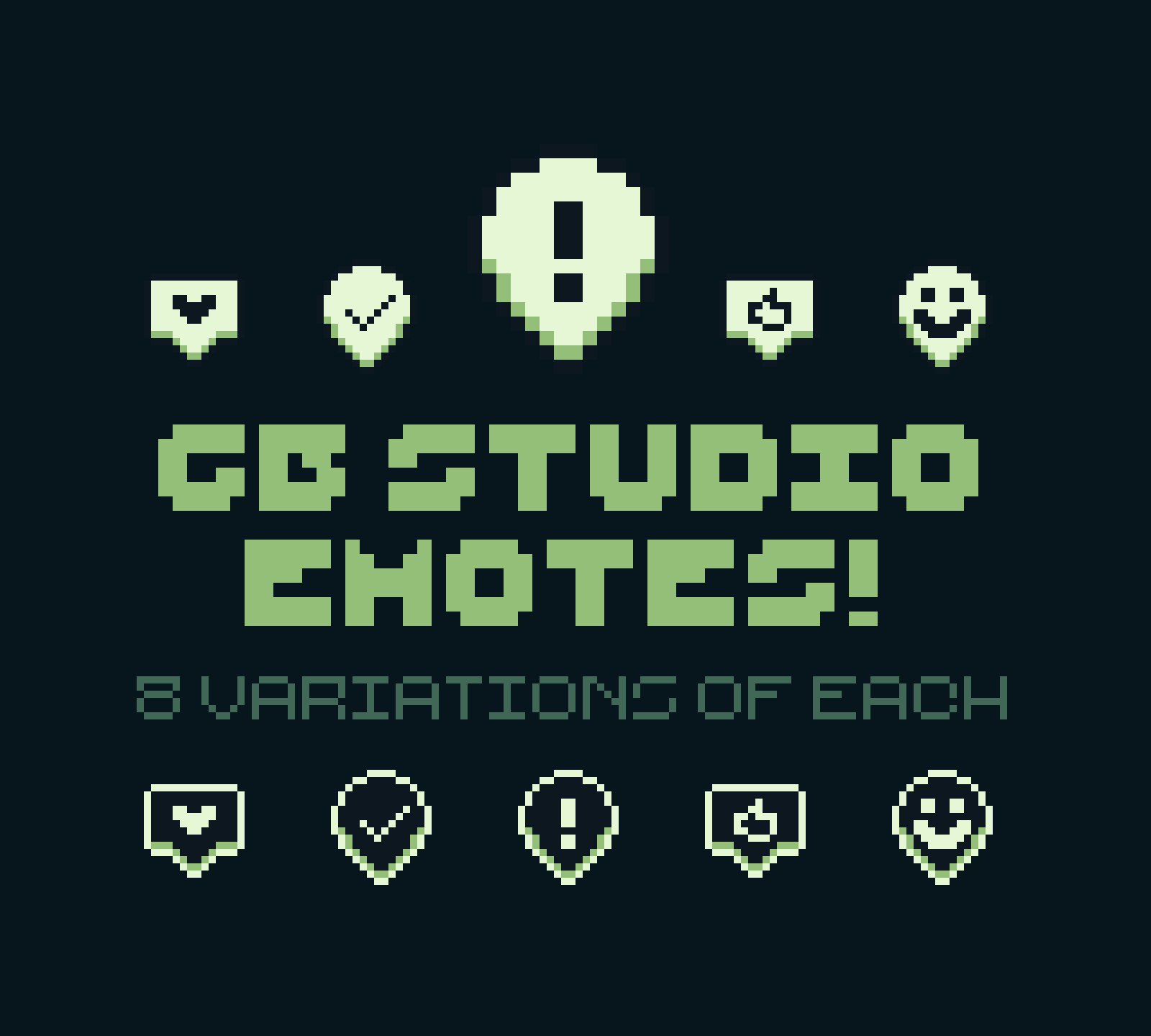 GB Studio Emote Pack by DIMM STUDIOS