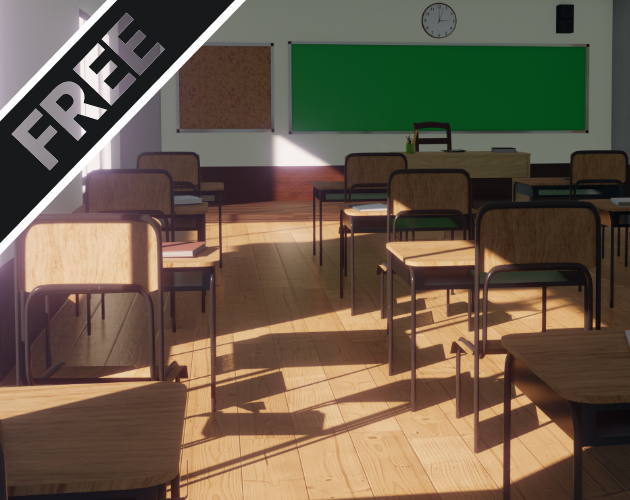 Free Visual Novel Backgrounds (School Mini Pack 1) by Potat0Master