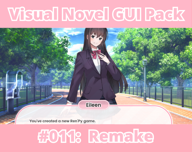 Visual Novel GUI Pack 011: Remake by Smileflower