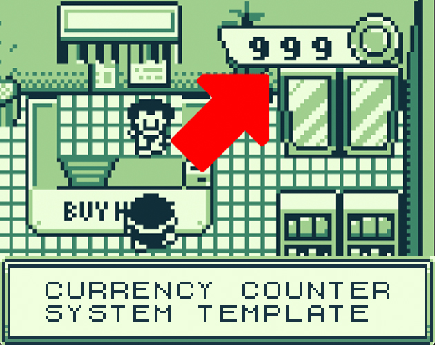 GB Studio Currency Counter System Template (999 Max) by AA STUDIO
