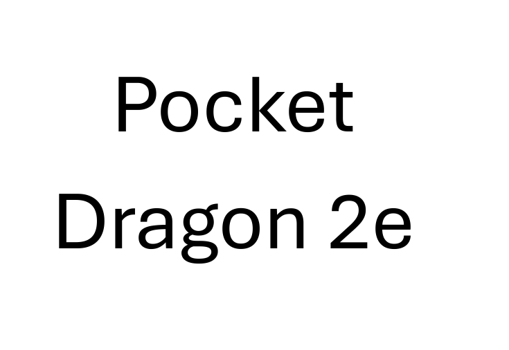 Pocket Dragon 2e in English by Sora9050