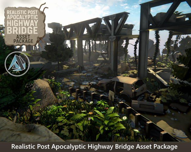 Realistic Post Apocalyptic Highway Bridge Asset Package by Aligned Games