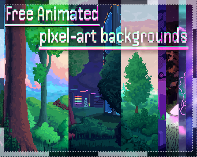 Animated Pixel-Art Backgrounds | Free by Feony Labs