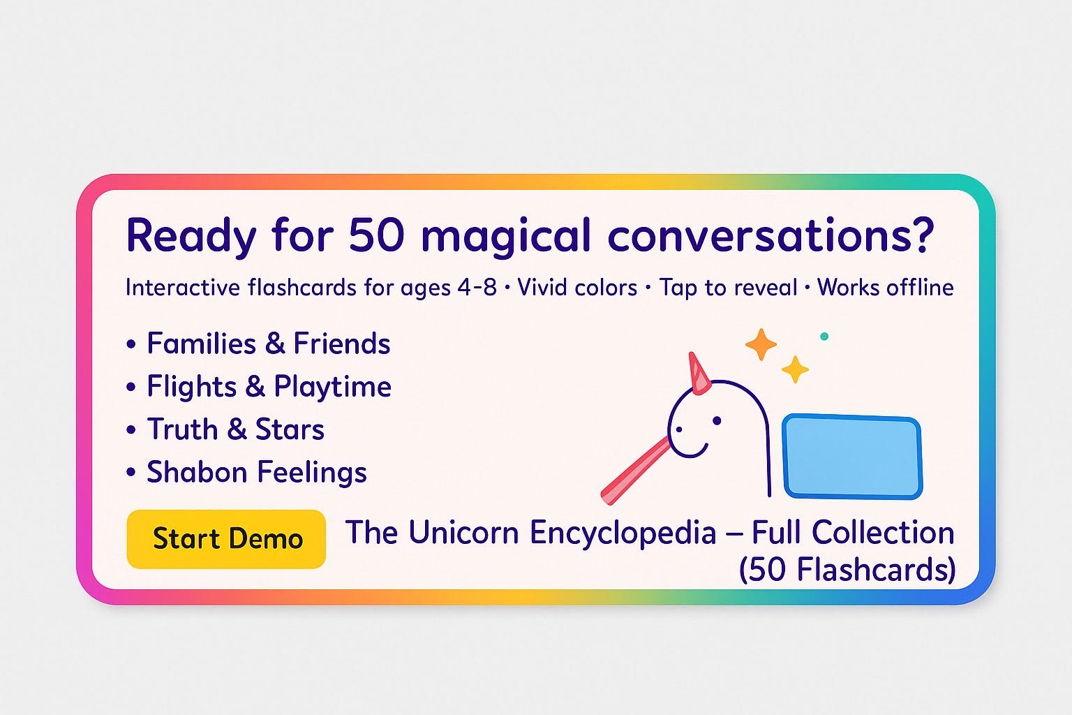The Unicorn Encyclopedia - 50 Magical Flashcards by hadislazar