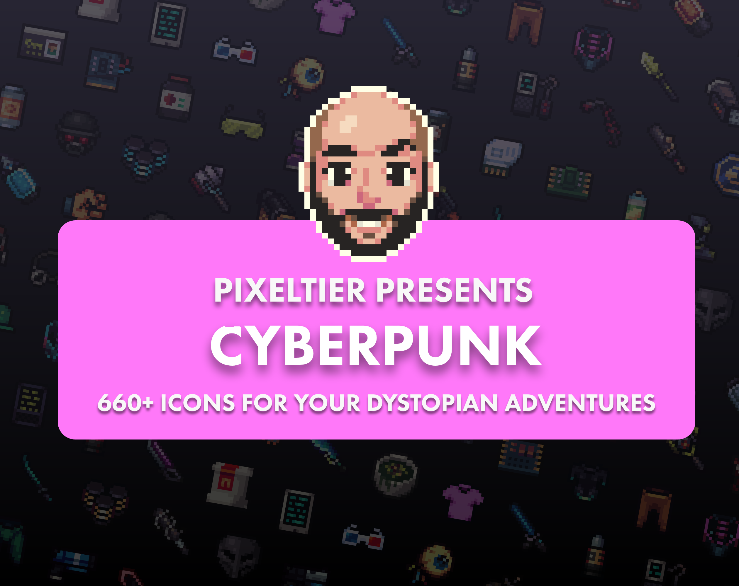 Cyberpunk RPG - Icon Pack [Pixel Art, 16x16] by pixeltier