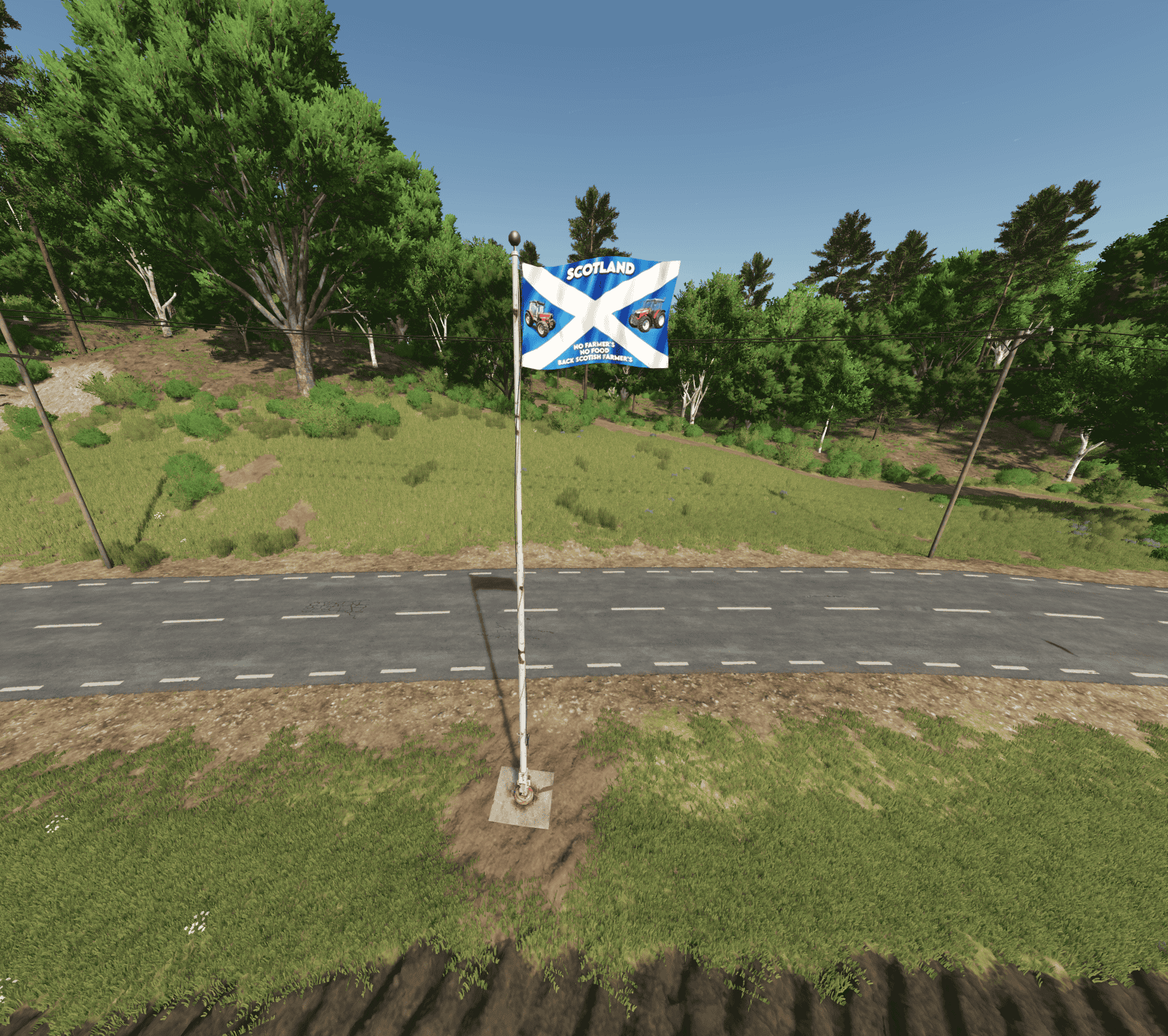 FS25 Scotish Flag pole by SlothSquadGaming