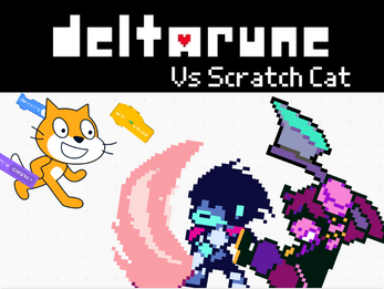Deltarune | Vs Scratch Cat v1 (Fanmade Battle) by KJ124