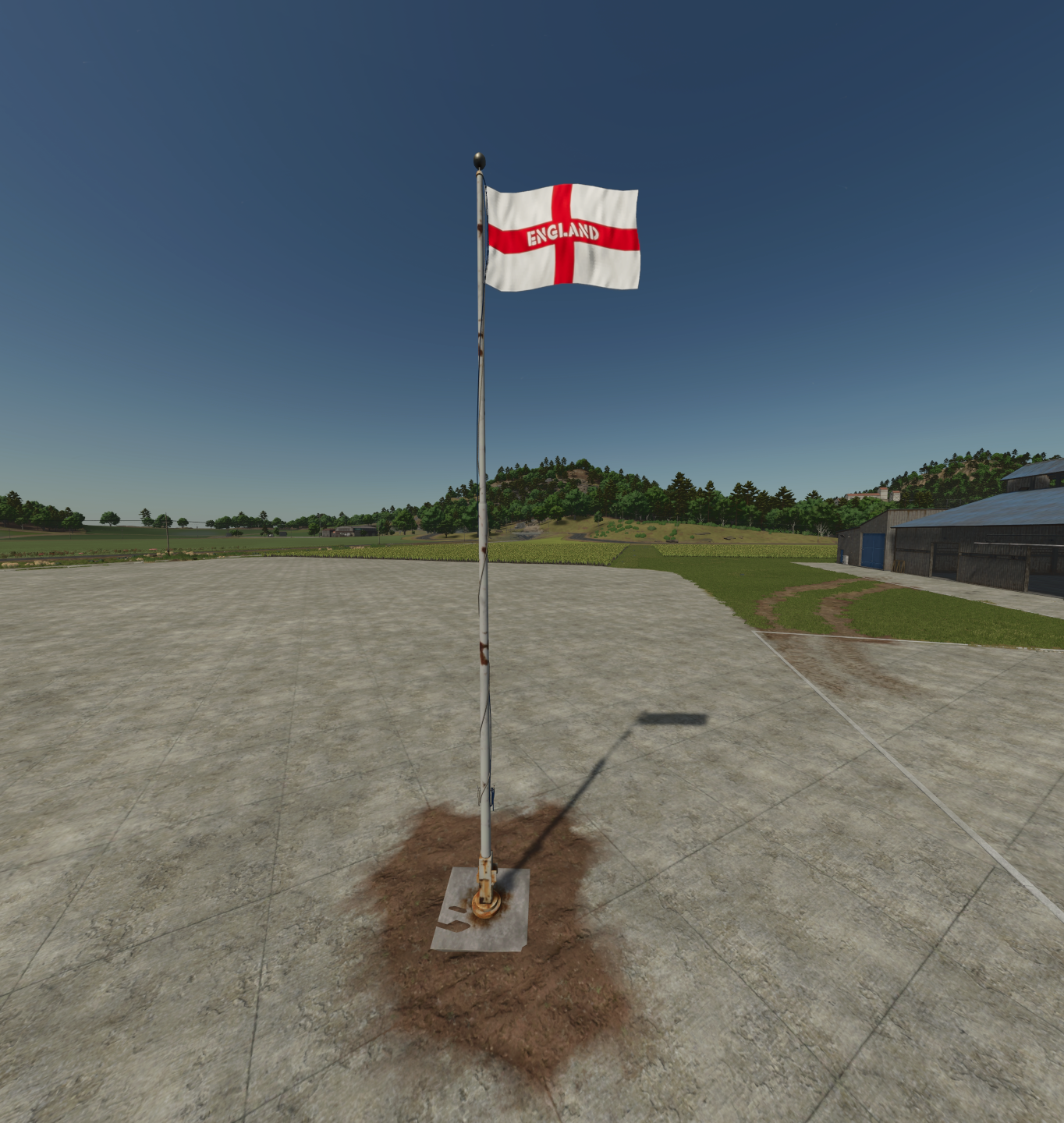 FS25 ENGLAND FLAG POLE by SlothSquadGaming