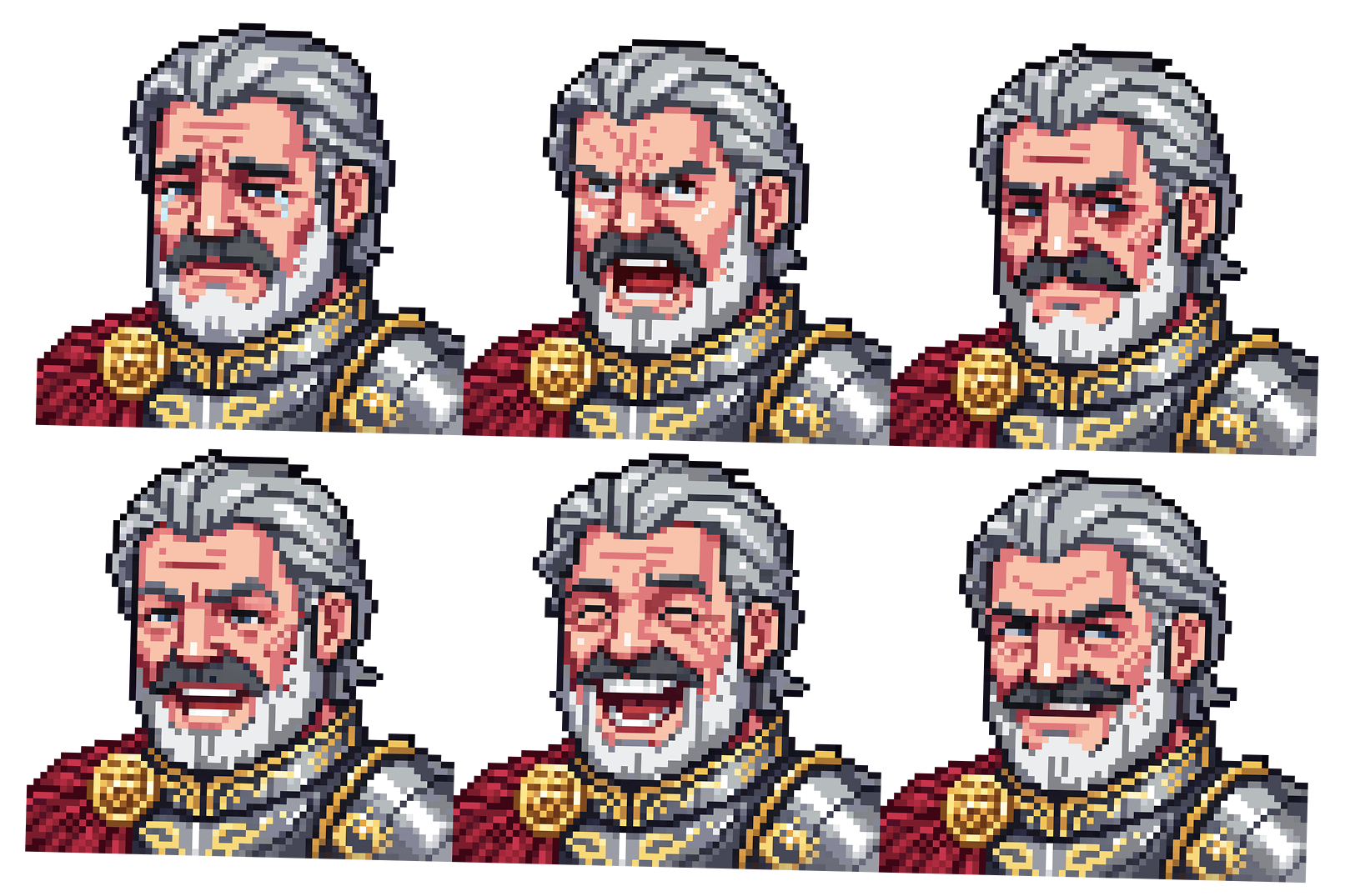 Ultimate Medieval Village Portrait Pack – 12 NPCs × 6 Expressions (72 ...