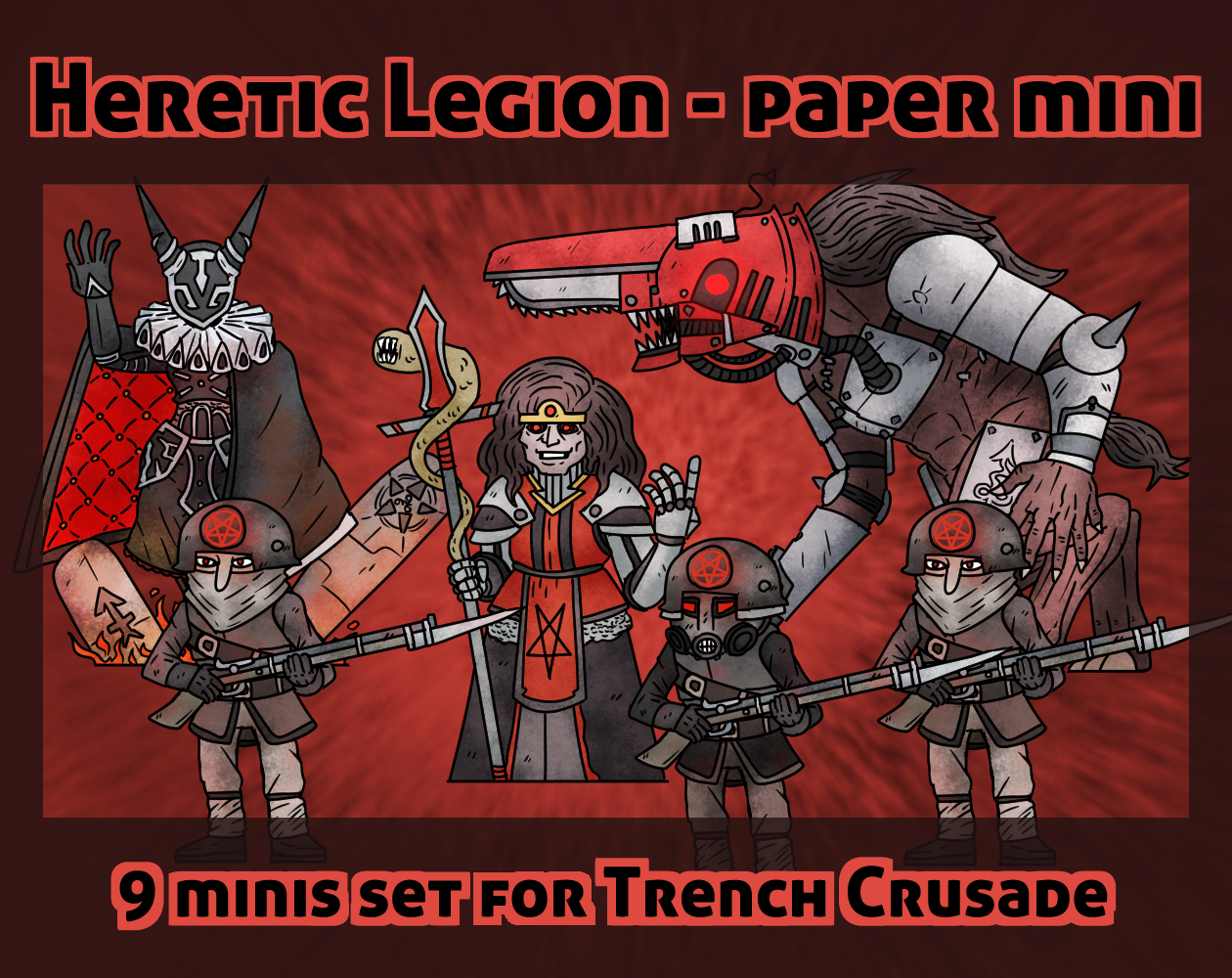 Hairic Paper Minis - Heretic Legion by Hairic Lilred