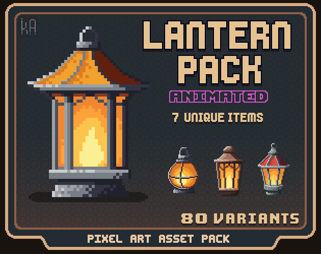 FREE Pixel Art Lantern Pack by karsiori